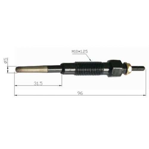 Свічка розжарювання, для двигуна Toyota 1DZ, 3Z, 15Z/5-8FD, № 19850 ...
