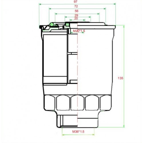 Фильтр топливный, для погрузчика CAT, Caterpillar DP15-30NT ...